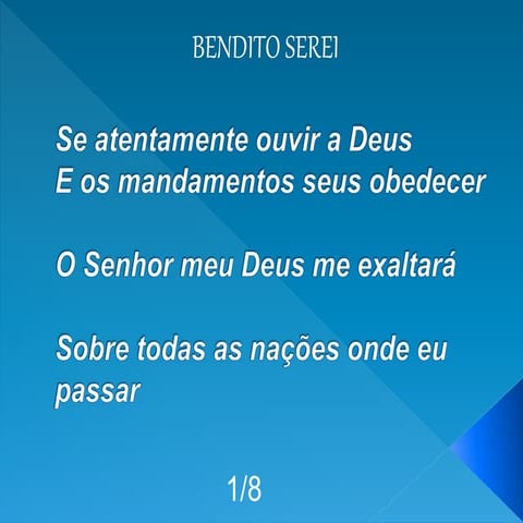 Bendito serei | PPT