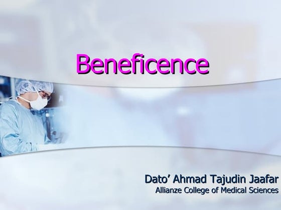 Beneficence and non maleficence | PPT