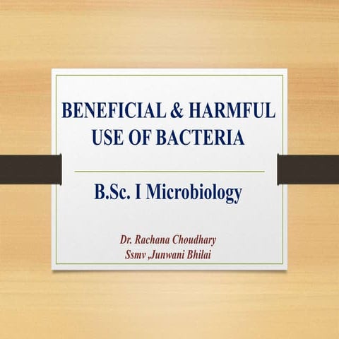 Beneficial & harmful use of bacteria | PPT | Gardening | Home & Garden
