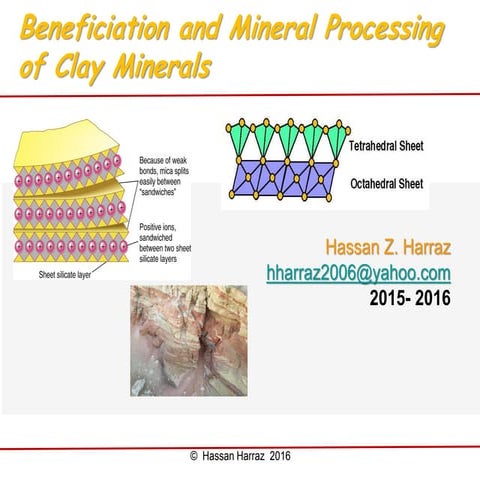 Clay Minerals: Classifications, Identifications, Structures, and Appl…