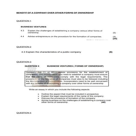 BENEFIT OF A COMPANY OVER OTHER FORMS OF OWNERSHIP QUESTIONS.pdf
