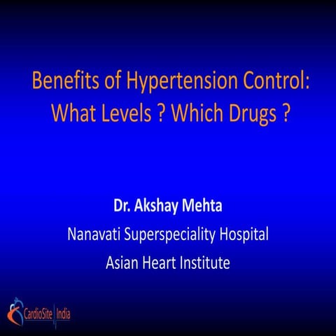 Benefits of hypertension control | PPTX