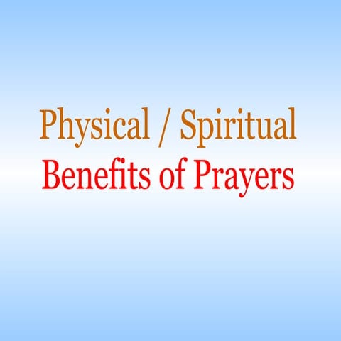 Benefits Of Prayers | PPS