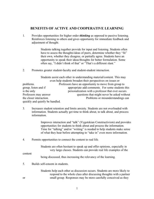 Active learning strategies-1 | PPT | Homework and Study | Education