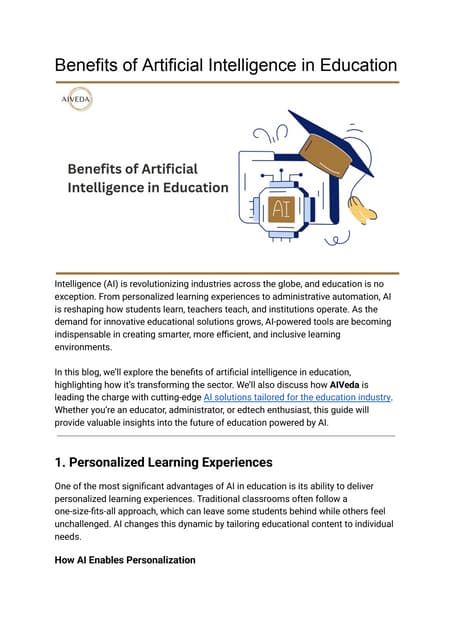 Artificial Intelligence (A.I.) in Schools (PPT) | PDF