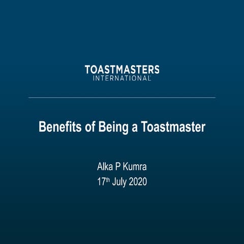 Toastmasters 101 | PPT