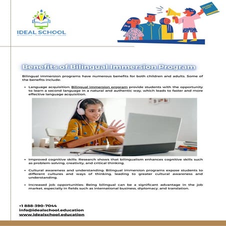 Benefits of Bilingual Immersion Program | PDF