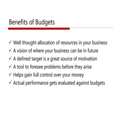 Basic components of a budget | PPTX