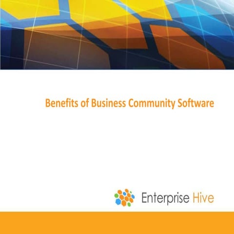 Benefits of business community software | PPTX