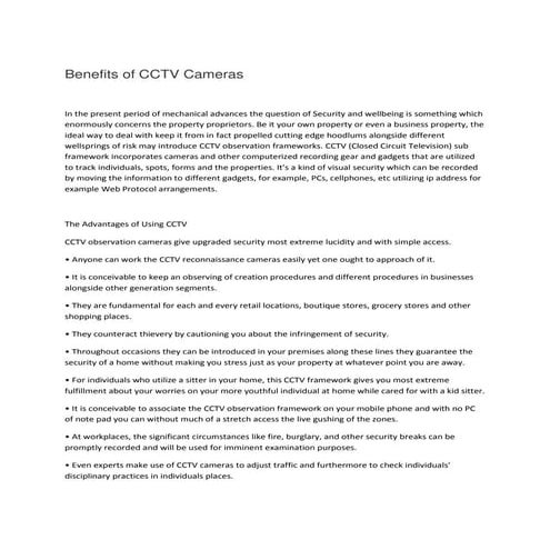 Cctv cameras | PPTX