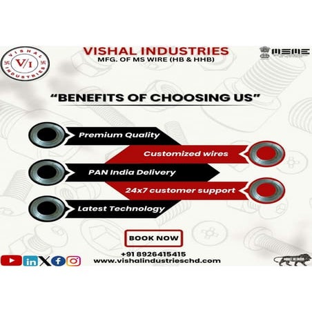High Quality MS Wire (HB & HHB), Annealed Wire, and Boron Steel Wire by Vishal Industries | PDF
