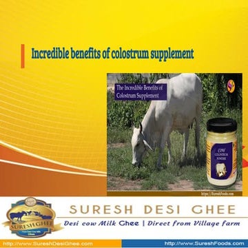 Benefits of colostrum powder – Bovine Colostrum | PDF