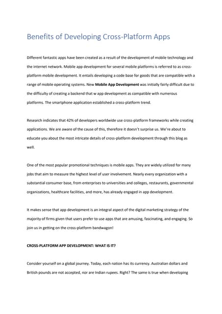 Native vs. Cross-Platform | PPT