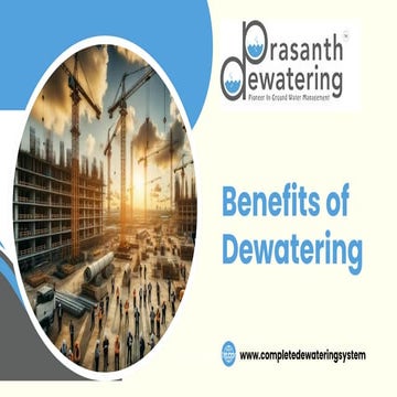 Benefits of Dewatering | Complete Dewatering Experts | PDF