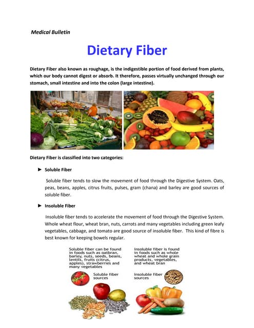 Dietary fibre | PPTX