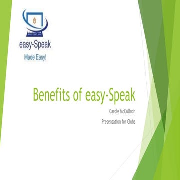 easy-Speak introduction 4 new Toastmasters members | PPTX