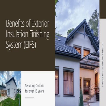 Benefits of Exterior Insulation Finishing System (EIFS) | PDF