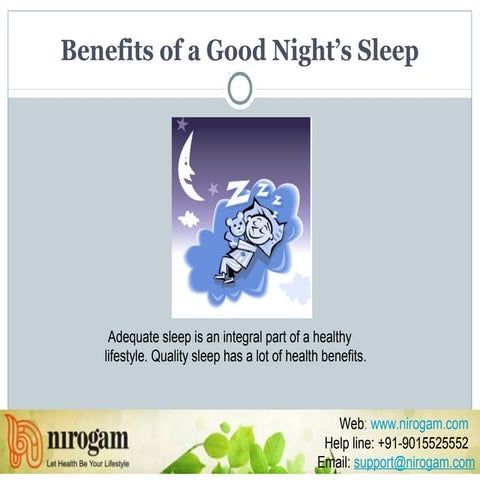 Benefits of a Good Night’s Sleep | PPT