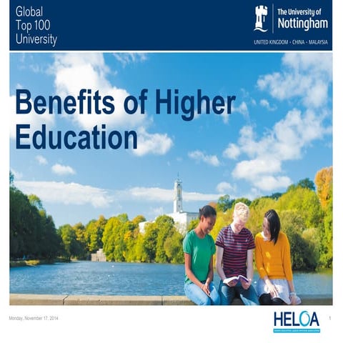 Benefits of higher education | PPT