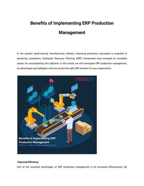 Automate Your Manufacturing Processes with ERPNext | PDF