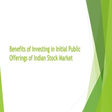 Benefits of Investing in Initial Public Offerings of Indian Stock ...
