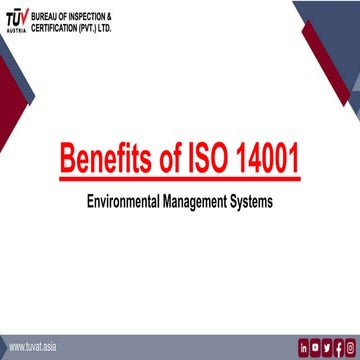What are the Benefits of ISO 14001 Certification | PPTX
