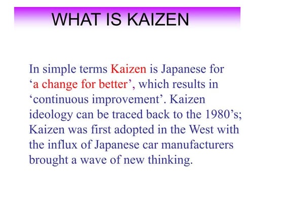 Kaizen | PPT