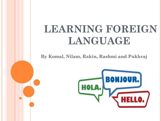 Learning a new language | PPT