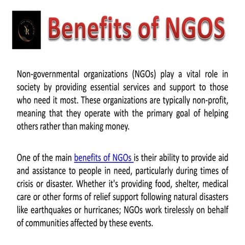 Benefits of NGOS | PDF