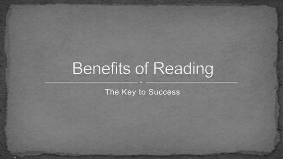 Reading_Lesson 1.1 importance of reading | PPT