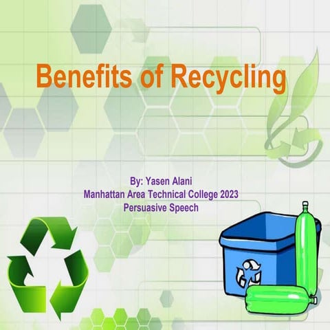 Benefits of recycle.pptx | Environmental Services Industry | Industries