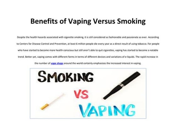 7 benefits of vaping | PPT