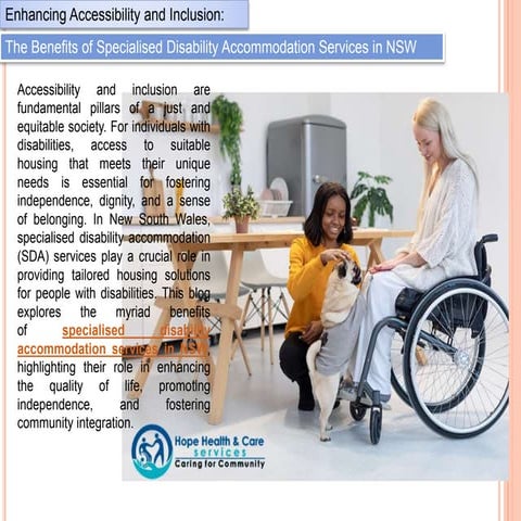 Benefits of Specialised Disability Accommodation Services in NSW | PPT