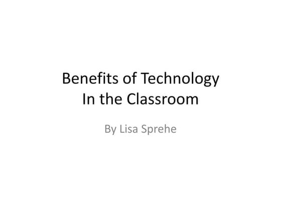 Technology in the Preschool Classroom | PPT