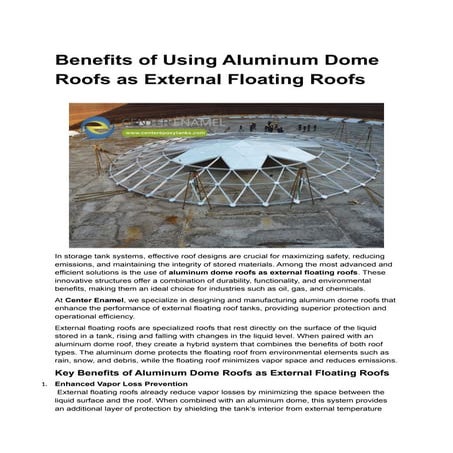 Using Aluminum Dome Covers as Floating Roofs.docx