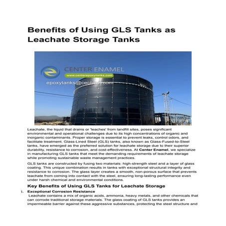 Benefits of Using GLS Tanks as Leachate Storage Tanks.docx