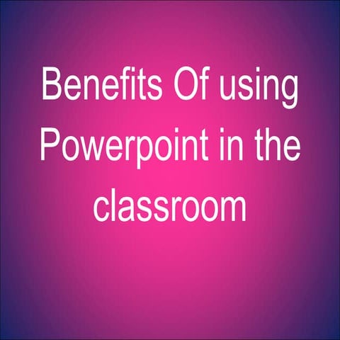 Powerpoint class activity