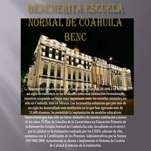 Benemerita escuela normal de coahuila | PPSX