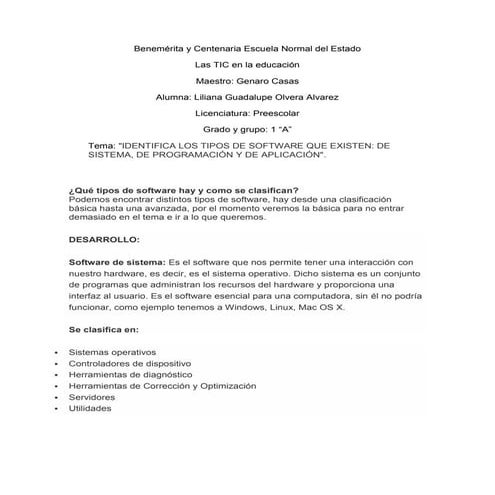 "IDENTIFICA LOS TIPOS DE SOFTWARE QUE EXISTEN: DE SISTEMA, DE PROGRAMACIÓN Y DE APLICACIÓN ...