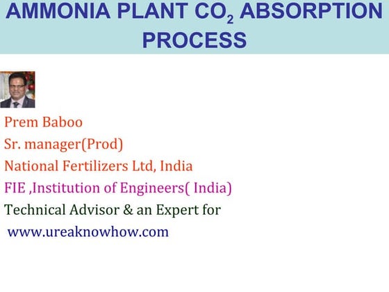 Ammonia CO2 Removal Systems | PPT