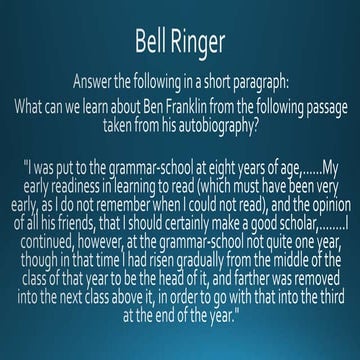 Ben Franklin PowerPoint | PPTX