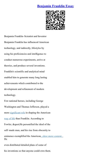 Benjamin Franklin | PPT