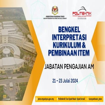 BENGKEL INTERPRETASI KURIKULUM JPA 2024pdf | PPT