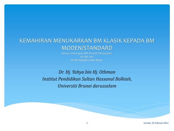 Bahasa Melayu Kuno pada Batu Bersurat | PPT