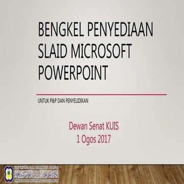 Bengkel MS Powerpoint | PPTX