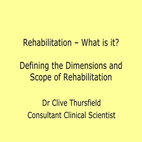 Models and methods of rehabilitation | PPTX