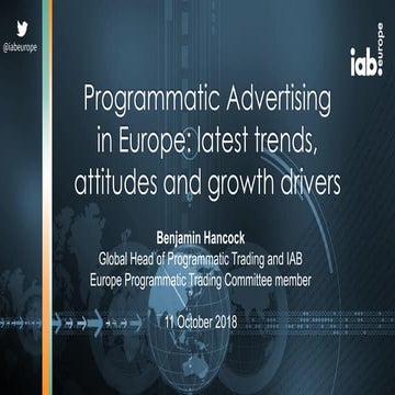 Ben Hancock (CNN) Programmatic Advertising in Europe - ProgrammatiCon ...