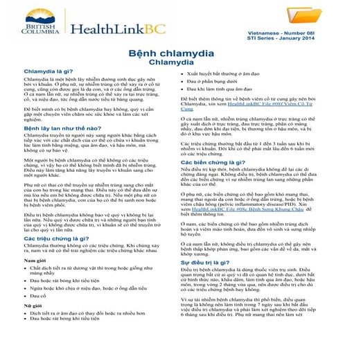 Bệnh chlamydia | PDF