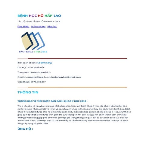 NỘI | Bệnh học hô hấp - Lao | PDF