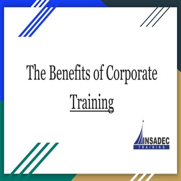8 Benefits of Corporate Training Program in India | PPTX
